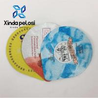 China Induction Heat Seal Lids Sealing Die Cut Piece Easy Tear Aluminum Pans Lids Yogurt Cups for sale