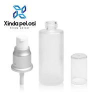 China Clear Frosted Lotion Container Plastic Refillable Travel Lotion Bottle Pump Gold Cap Customized Packaging for sale