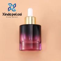 China Luxury Cosmetic Empty Amber Clear Essential Oil Glass Dropper Bottle 30ml 100ml for sale