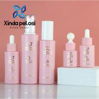 China 30ml 250ml Perfume Body Lotion Bottles With Pump Pink Luxury Skincare Cosmetic Packaging for sale