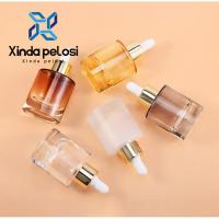 China Luxury Cosmetic Empty Amber Clear Essential Oil Glass Dropper Bottle 30ml 100ml for sale