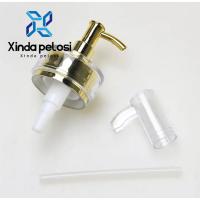China Acrylic Appearance Lotion Pump Electroplating Gold With Cover for sale
