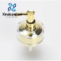 China Acrylic Appearance Lotion Pump Electroplating Gold With Cover for sale