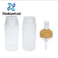 China Recyclable Biodegradable Cosmetic Container Packaging Glass Pump Bottle With Bamboo Lid for sale