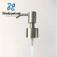 China Hand Foam Soap Dispenser Pump Metalic Flat Top Soap And Lotion Dispenser Pumps Brushed Nickel for sale
