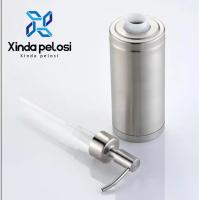 China Hand Foam Soap Dispenser Pump Metalic Flat Top Soap And Lotion Dispenser Pumps Brushed Nickel for sale