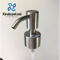 China Hand Foam Soap Dispenser Pump Metalic Flat Top Soap And Lotion Dispenser Pumps Brushed Nickel for sale