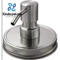 China Leak Proof Foam Soap Pump Dispenser Lids  Stainless Steel Mason Jar Rust Proof for sale