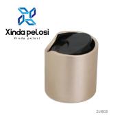 China Factory Price Cosmetic Bottle Caps Shiny Gold Aluminum Press Caps Dispensing Smooth for sale