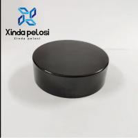 China Round Powder Make Up Matte Black PP Plastic Screw Cap For PET Jar With Liner for sale