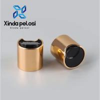 China 28 410 20 410 24 410 Aluminum Plastic Black Gold Disc Top Cap For Cosmetic Packaging for sale