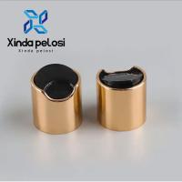 China 28 410 20 410 24 410 Aluminum Plastic Black Gold Disc Top Cap For Cosmetic Packaging for sale
