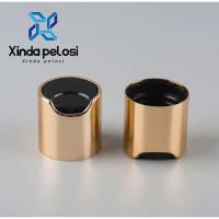 China 28 410 20 410 24 410 Aluminum Plastic Black Gold Disc Top Cap For Cosmetic Packaging for sale