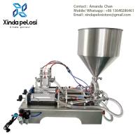 China Semi Automatic Desktop Plastic Pouch Sealing Machine,Spout Pouch Double Head Paste Filling Machine for sale