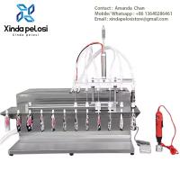 China Desktop  6 Heads Nozzles Bottle Filler Gear Pump Bottles Containers,Spout Bag Filling Machine for sale