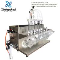 China Desktop  6 Heads Nozzles Bottle Filler Gear Pump Bottles Containers,Spout Bag Filling Machine for sale