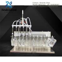 China Desktop  6 Heads Nozzles Bottle Filler Gear Pump Bottles Containers,Spout Bag Filling Machine for sale