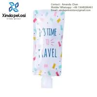 China Foldable Sports Water Liquid Pouch With Spout, Carabiner Cartoon Animal Folding Water Bag for sale