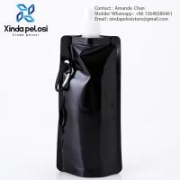 China Eco-Friendly Insulated Foldable Sports Plastic Reusable Stand Up Water Pouch With Clip for sale