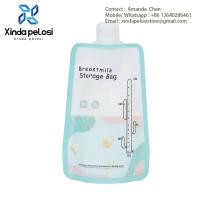 China Support Custom Baby Food , Leak-Proof Breast Pump Milk Storage Stand Up Drink Pouch for sale