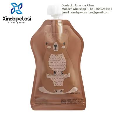 China Customized Ziplock Stand Up Baby Food Pouches Plastic Spout Pouch for sale
