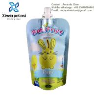 China Custom Stand Up Pouches Food Grage Large Capacity Wine Purse With Spout for sale