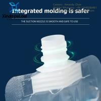 China Custom Printed Plastic Placing Single Clear Stand Up Pouch Liquid Bags With Spout for sale