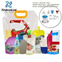 China Custom Resealable Liquid Stand Up Pouches With Top Spout For Juice Drink Packaging for sale