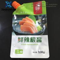 China Water Plastic Stand Up Pouches Refillable Liquid Packages With Reusable Food Spout Pouch for sale