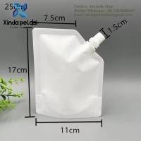 China Flexible Food Grade Milk White Stand Up Spout Pouch Packaging Or For Liquid Powder Detergent for sale