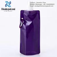 China Eco-Friendly Insulated Foldable Sports Plastic Reusable Stand Up Water Pouch With Clip for sale
