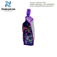 China Custom Laminated Printing Juice Stand Up Plastic Water Spout Pouch For Liquid Packaging for sale