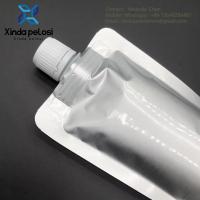 China Custom Logo Printed Stand Up Aluminum Foil Pouch Packaging Bag Plastic Pouch With Spout For Fruit Juice for sale