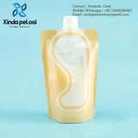 China Food Grade Custom Juice Packaging Material Plastic Self-Supporting Stand Up Pouch Bags With Plastic Nozzle for sale