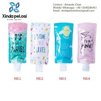 China Custom Printed Cosmetic Lotion Liquid Stand Up Plastic Pouch Packaging,Plastic Packaging Spout Bag for sale