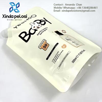 China Food Grade Custom Plastic Fruits Juice Liquid Bag Packaging Aluminum Foil Stand Up Food Pouch for sale