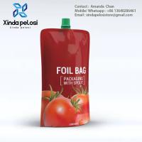 China Custom Disposable Juice Nozzle ,Cream Mousse Beverage, Honey Granule Ketchup Soup Food  Stand Pouch Bag for sale