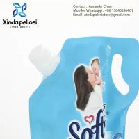 China Custom Collapsible Water Bottles  Packaging Standing Pouch Reusable Foldable Drinking Water Bags for sale