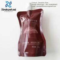 China Custom Printed Logo Bottle Shape Packing Stand Bag For Drink Beverage Juice Fruit Wine Liquid for sale