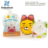 China Food Grade Custom Juice Packaging Material Plastic Self-Supporting Stand Up Pouch Bags With Plastic Nozzle for sale