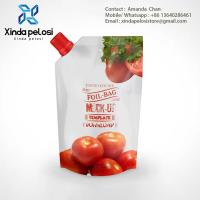 China Stand Up Tool Pouch Stand Up Spout Pouch For Tomato Sauce Packaging for sale