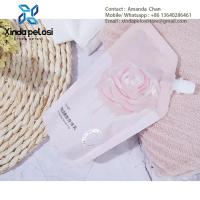 China Convenient To Take Along Printed Stand Up Pouches For Skin Care Private Body Lotion On Sale for sale