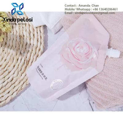 China Convenient To Take Along Printed Stand Up Pouches For Skin Care Private Body Lotion On Sale for sale