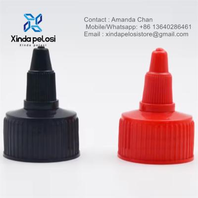 China Custom Durable Screw Top Lids Plastic Twist Point Mouth Cap for sale