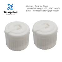 China Custom White Plastic Battery Detergent Turret Flip Cap For Squeeze Bottle for sale