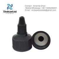 China Custom BPA FREE Black Twist Top Dispensing Lids For Squeeze Bottles for sale