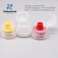 China 28/415  Sports Water Bottle Caps Plastic Flip Top Cap With Silicone Valve for sale