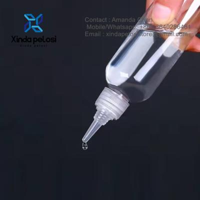 China Refillable Ink Glue Dropper Plastic Sharp Mouth Bottle With Nozzle Twist Pointe For Saled Cap for sale