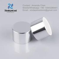 China Custom Wholesale Silver Color Cosmetic Lotion Crimp Plastic Aluminium Cap for sale