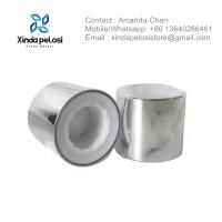 China Custom Wholesale Silver Color Cosmetic Lotion Crimp Plastic Aluminium Cap for sale